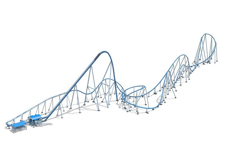 Leviathan Roller Coaster Layout